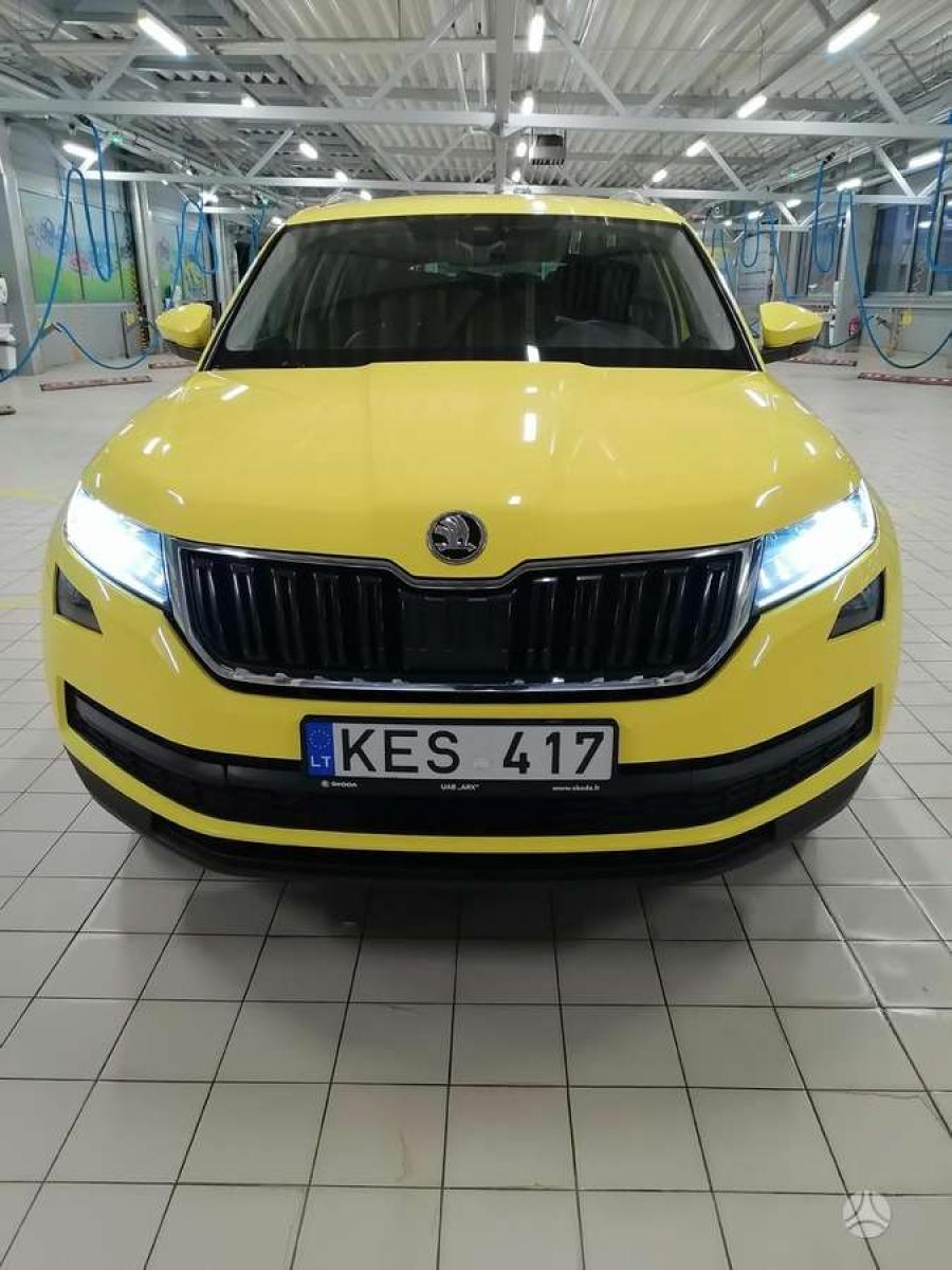 Dzeltens Skoda Kodiaq 2018 Viļņa, ar dzinēja tilpumu 1.97 L un nobraukumu 133 tūkst. km par 17700 €, foto 2 vietnē AUTOMOTO.COM.LV