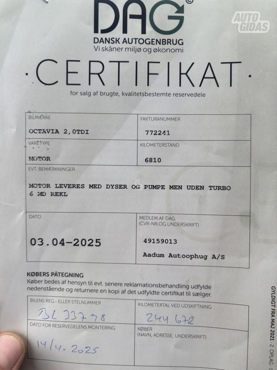 Black Skoda Octavia 2014 in Jurbarkas, with an engine capacity of 2.00 L and mileage of 266 thousand km for 5950 €, photo 24 on AUTOMOTO.COM.LV