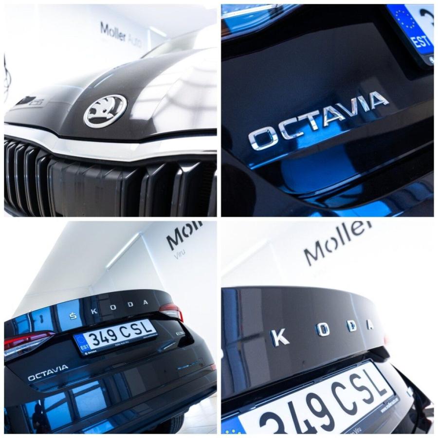 Black Skoda Octavia 2023 in Johvi, with an engine capacity of 1.50 L and mileage of 39 thousand km for 19000 €, photo 24 on AUTOMOTO.COM.LV