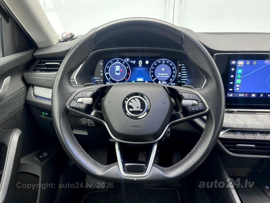 Black Skoda Octavia 2024 in Tartu, with an engine capacity of 1.50 L and mileage of 33 thousand km for 28900 €, photo 13 on AUTOMOTO.COM.LV