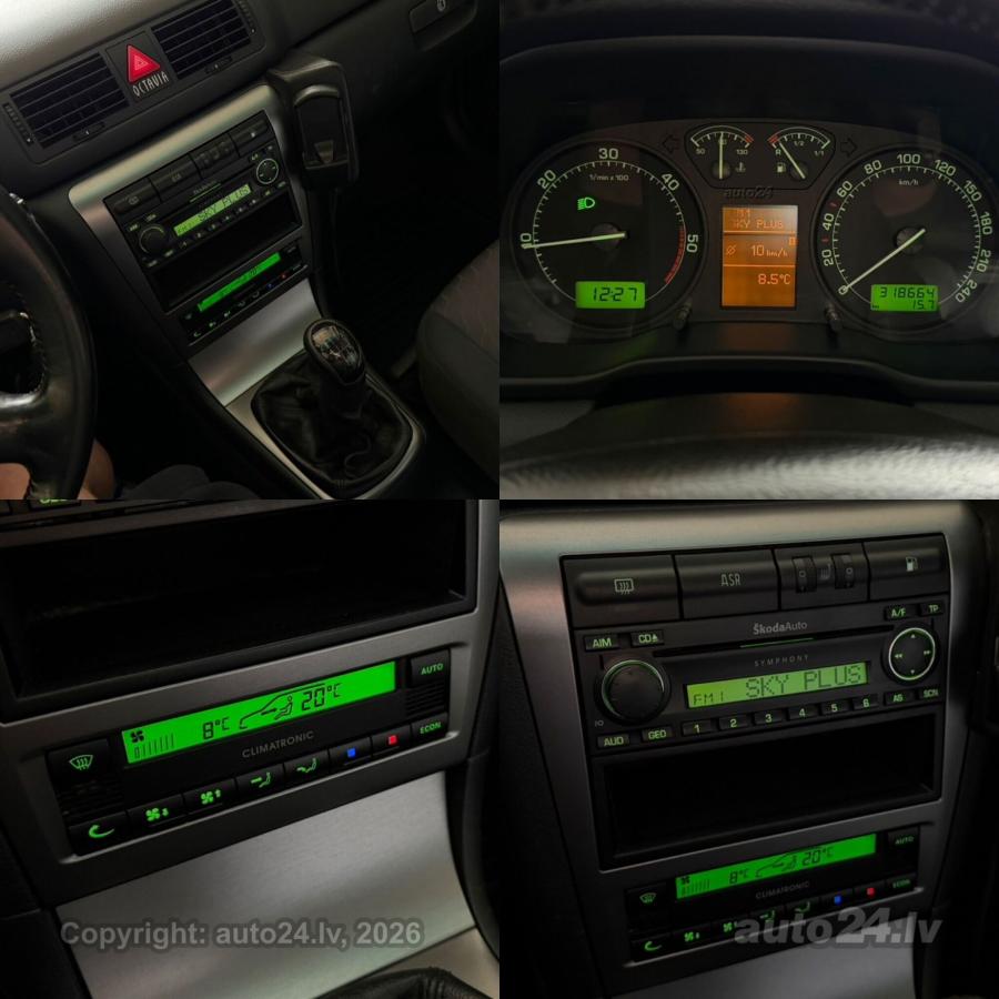 Black Skoda Octavia 2004 in Viljandi, with an engine capacity of 1.90 L and mileage of 318 thousand km for 3790 €, photo 15 on AUTOMOTO.COM.LV