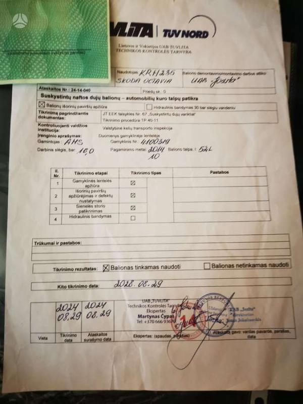 Черный Шкода Октавия 2007 в Вильнюс, объемом двигателя 1.60 л и пробегом 290 тыс. км за 1150 €, фото 7 на AUTOMOTO.COM.LV