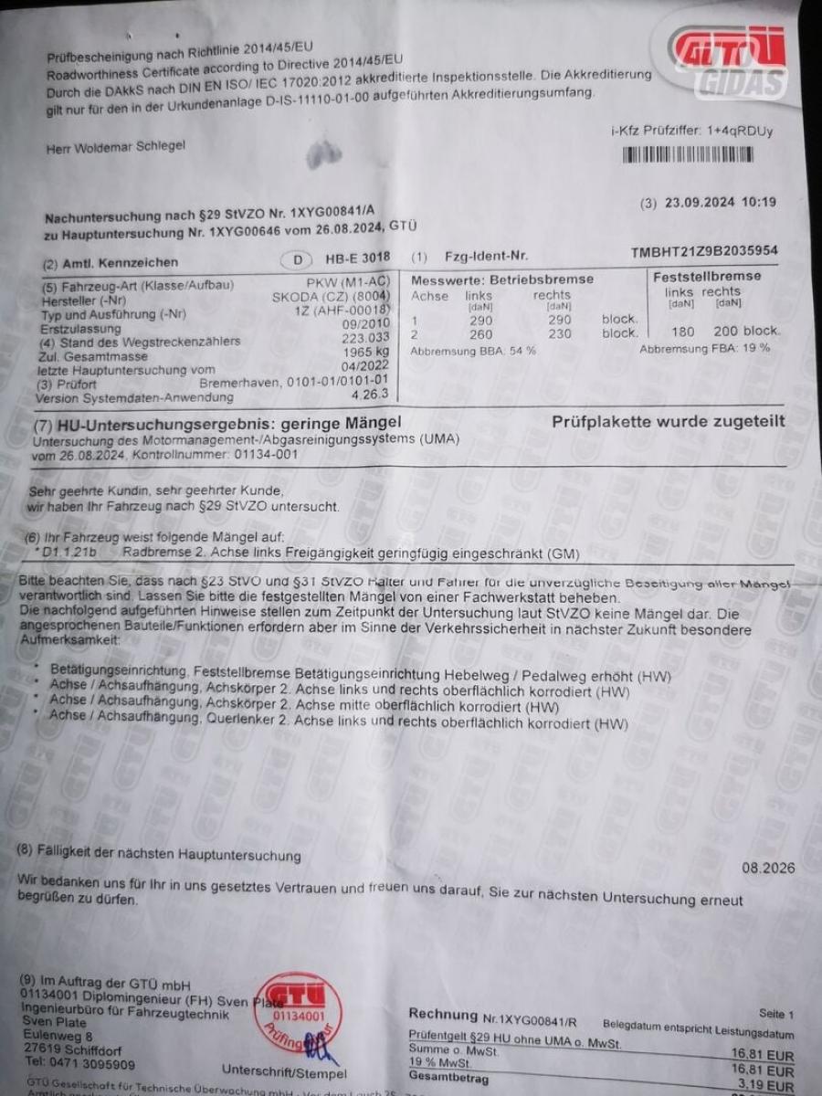 Melns Skoda Octavia 2010 Klaipėda, ar dzinēja tilpumu 1.60 L un nobraukumu 225 tūkst. km par 3850 €, foto 30 vietnē AUTOMOTO.COM.LV