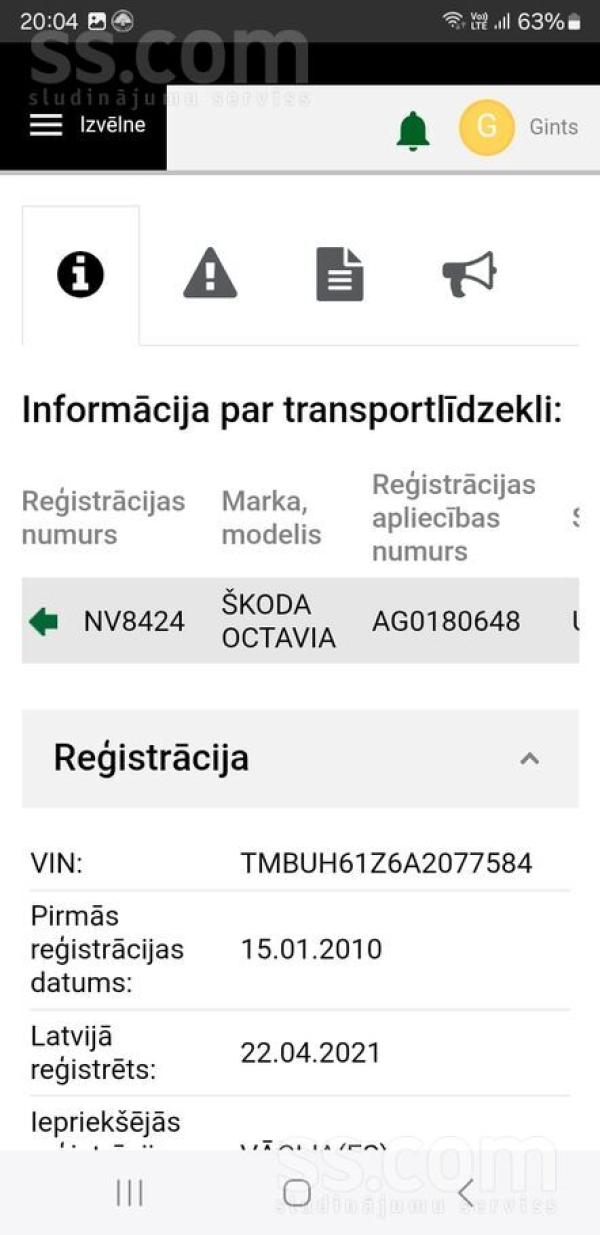 Skoda Octavia 2010 in Tukums on AUTOMOTO.COM.LV Black Skoda Octavia 2010 in Tukums, with an engine capacity of 2.00 L and mileage of 290 thousand km for 3999 €, photo 7 on AUTOMOTO.COM.LV