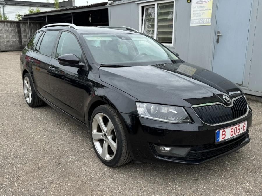 Black Skoda Octavia 2016 in Riga, with an engine capacity of 2.00 L and mileage of 241 thousand km for 7990 €, photo 1 on AUTOMOTO.COM.LV