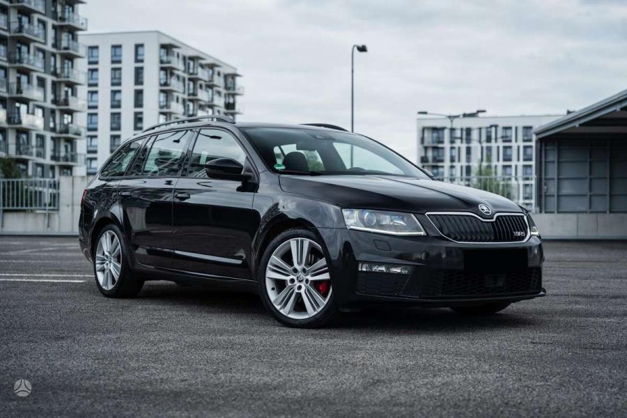 Black Skoda Octavia 2016 in Vilnius, with an engine capacity of 1.97 L and mileage of 289 thousand km for 8950 €, photo 1 on AUTOMOTO.COM.LV