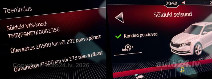 Melns Skoda Octavia 2018 Tallina, ar dzinēja tilpumu 1.00 L un nobraukumu 107 tūkst. km par 11900 €, foto 26 vietnē AUTOMOTO.COM.LV