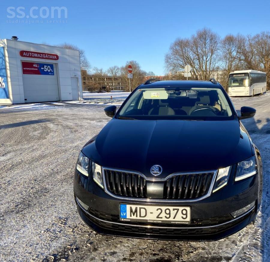 Black Skoda Octavia 2019 in Riga, with an engine capacity of 2.00 L and mileage of 250 thousand km for 10350 €, photo 1 on AUTOMOTO.COM.LV