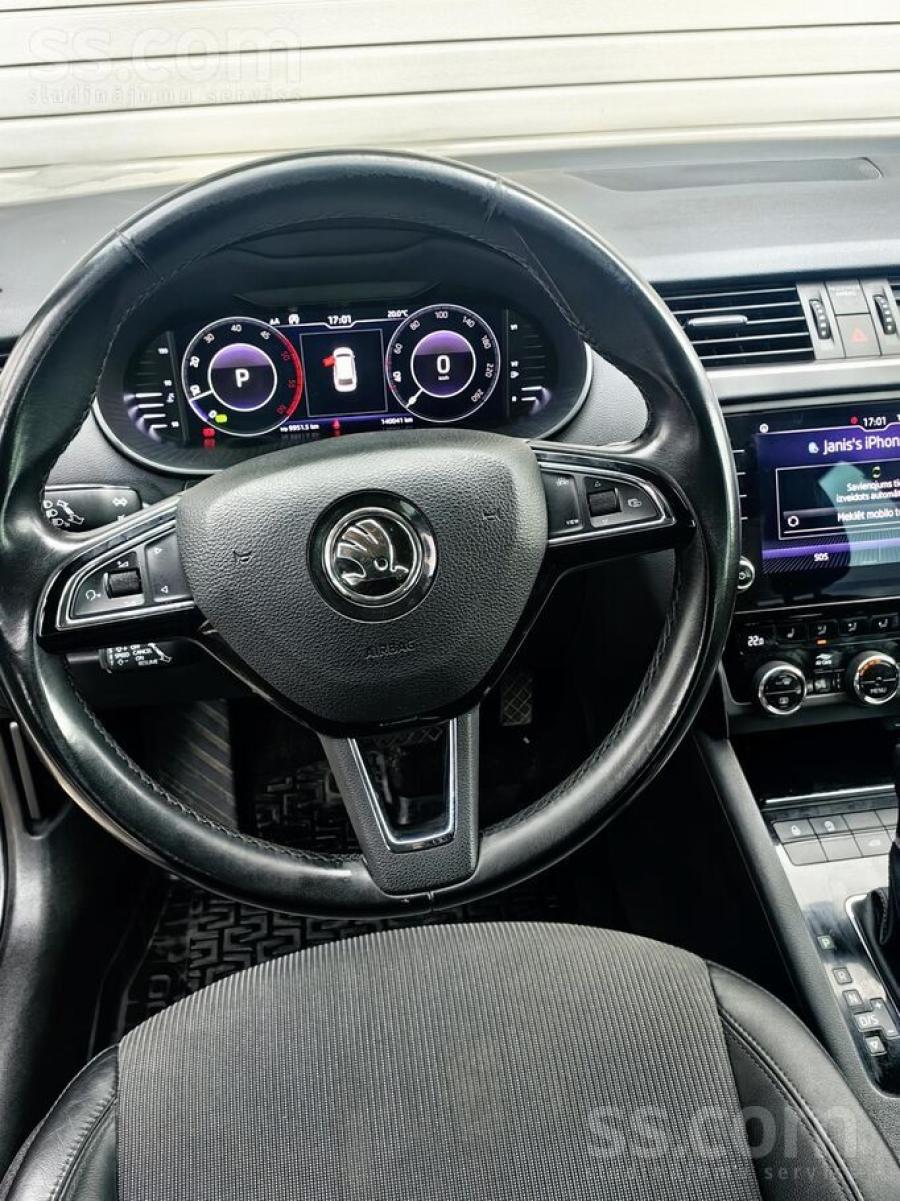 Black Skoda Octavia 2019 in Jelgava, with an engine capacity of 2.00 L and mileage of 14 thousand km for 13500 €, photo 18 on AUTOMOTO.COM.LV