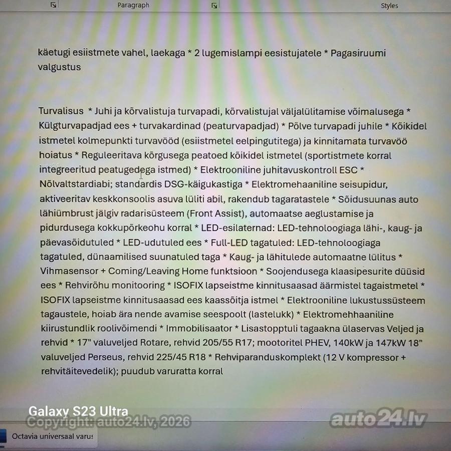 Черный Шкода Октавия 2021 в Таллин, объемом двигателя 1.50 л и пробегом 115 тыс. км за 26000 €, фото 9 на AUTOMOTO.COM.LV