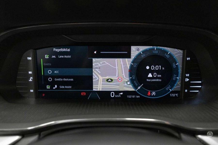 Black Skoda Octavia 2023 in Vilnius, with an engine capacity of 2.00 L and mileage of 152 thousand km for 18900 €, photo 13 on AUTOMOTO.COM.LV