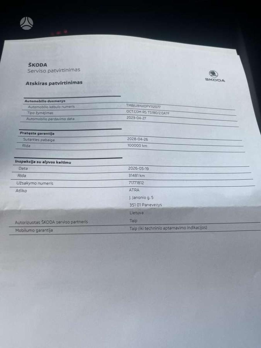 Melns Skoda Octavia 2023 Pasvalys, ar dzinēja tilpumu 2.00 L un nobraukumu 34 tūkst. km par 23500 €, foto 28 vietnē AUTOMOTO.COM.LV