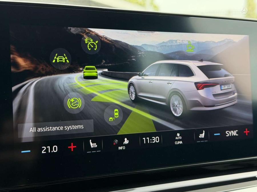 Black Skoda Octavia 2023 in Kaunas, with an engine capacity of 1.50 L and mileage of 189 thousand km for 15900 €, photo 14 on AUTOMOTO.COM.LV