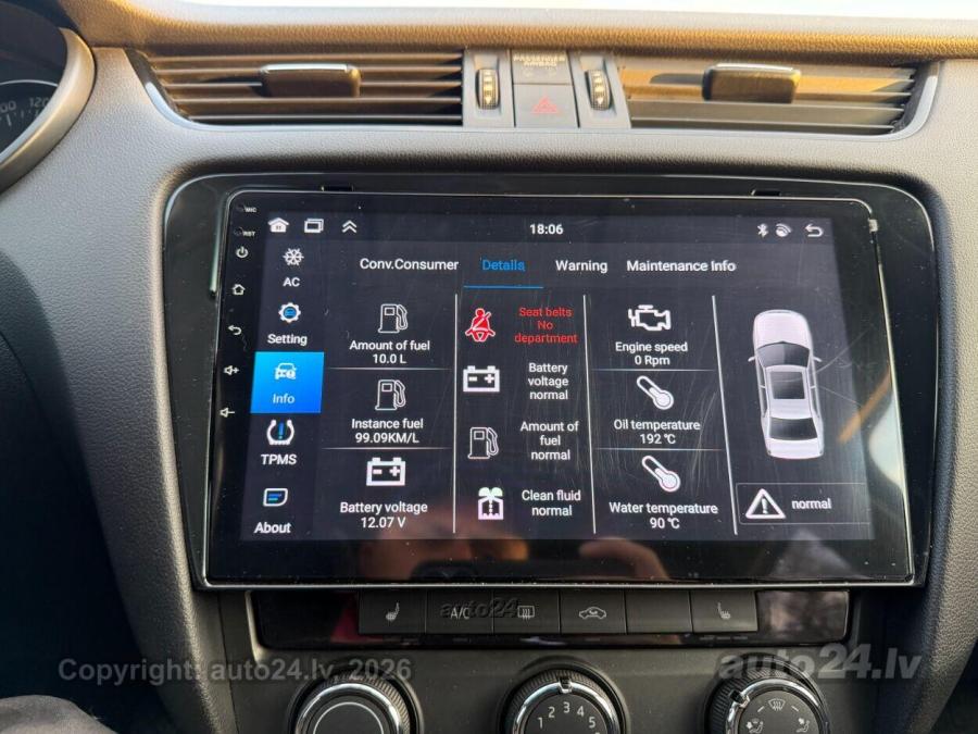 Синий Шкода Октавия 2015 в Таллин, объемом двигателя 1.20 л и пробегом 185 тыс. км за 4999 €, фото 24 на AUTOMOTO.COM.LV