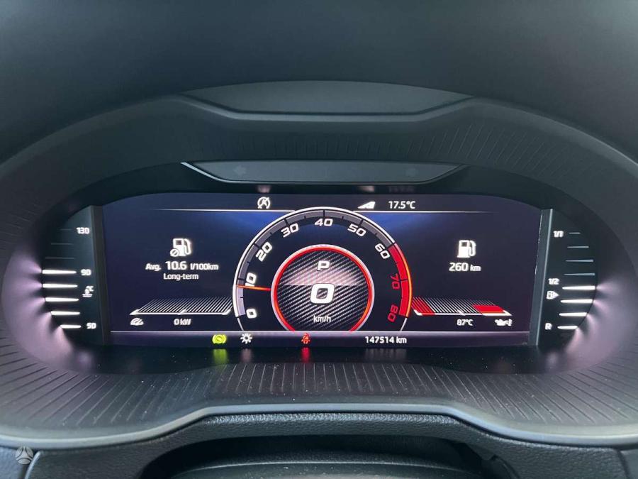 Blue Skoda Octavia 2019 in Kaunas, with an engine capacity of 1.98 L and mileage of 147 thousand km for 17750 €, photo 11 on AUTOMOTO.COM.LV