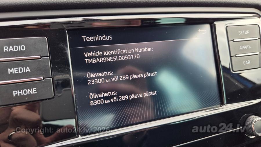 Blue Skoda Octavia 2020 in Tallinn, with an engine capacity of 1.50 L and mileage of 204 thousand km for 9990 €, photo 17 on AUTOMOTO.COM.LV