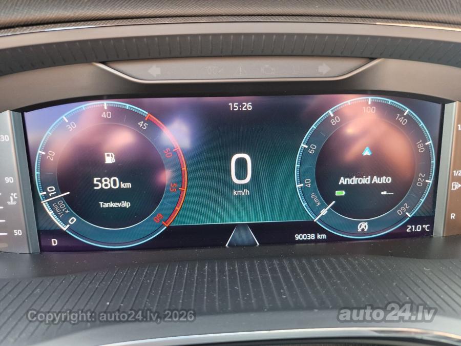 Blue Skoda Octavia 2021 in Tallinn, with an engine capacity of 2.00 L and mileage of 90 thousand km for 16600 €, photo 15 on AUTOMOTO.COM.LV