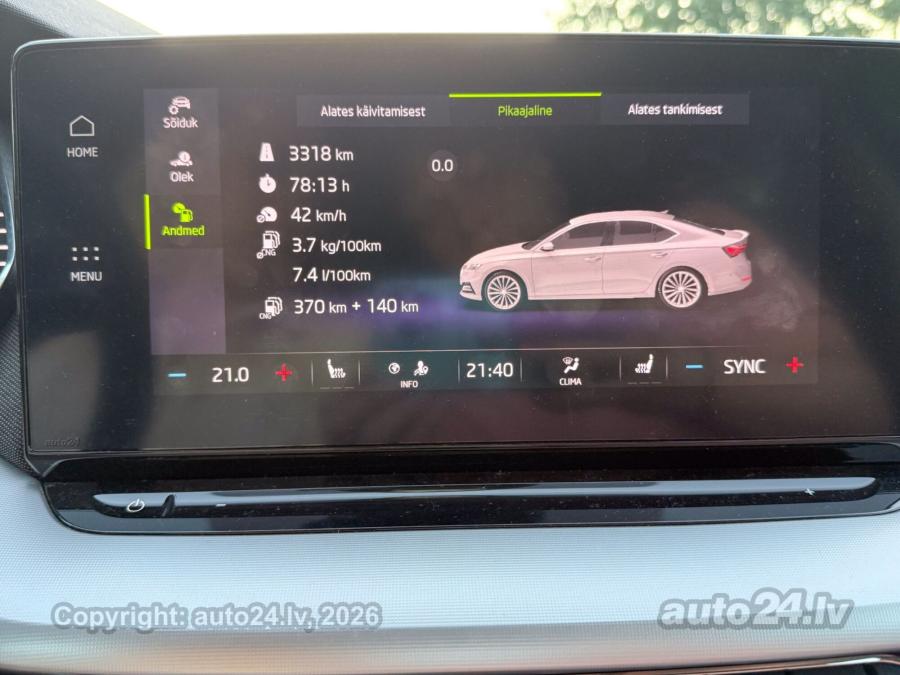 Синий Шкода Октавия 2021 в Пярну, объемом двигателя 1.50 л и пробегом 94 тыс. км за 16900 €, фото 16 на AUTOMOTO.COM.LV