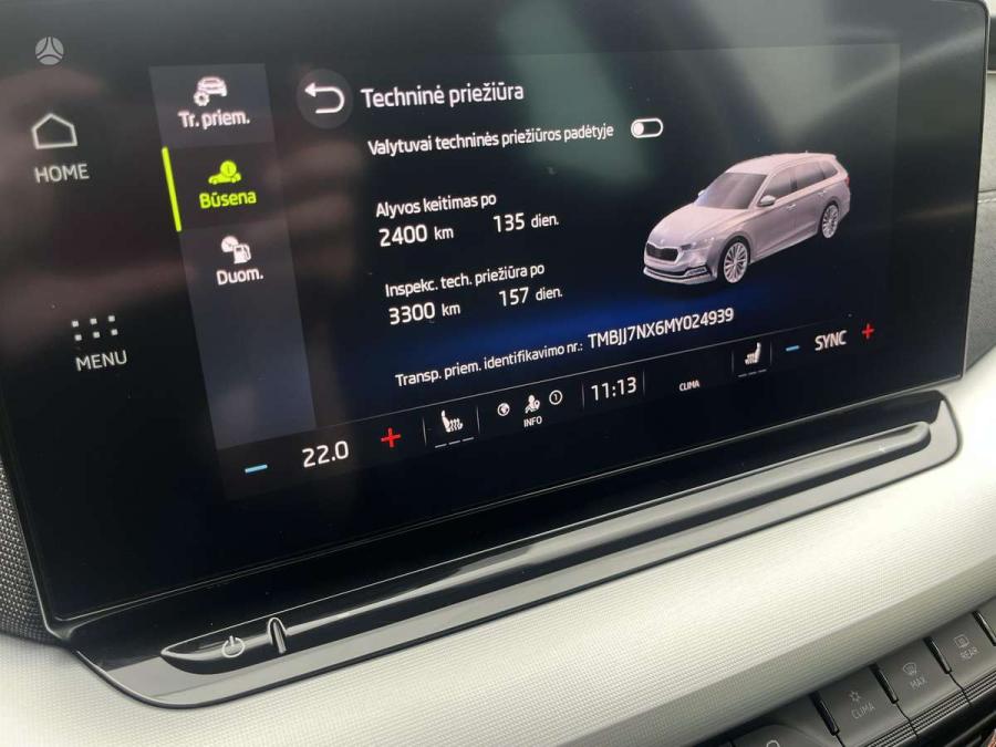 Blue Skoda Octavia 2021 in Vilnius, with an engine capacity of 1.97 L and mileage of 178 thousand km for 16904 €, photo 27 on AUTOMOTO.COM.LV