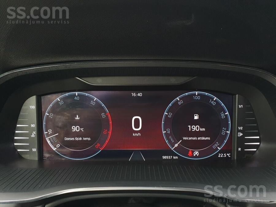 Blue Skoda Octavia 2022 in Riga, with an engine capacity of 1.50 L and mileage of 99 thousand km for 16500 €, photo 15 on AUTOMOTO.COM.LV