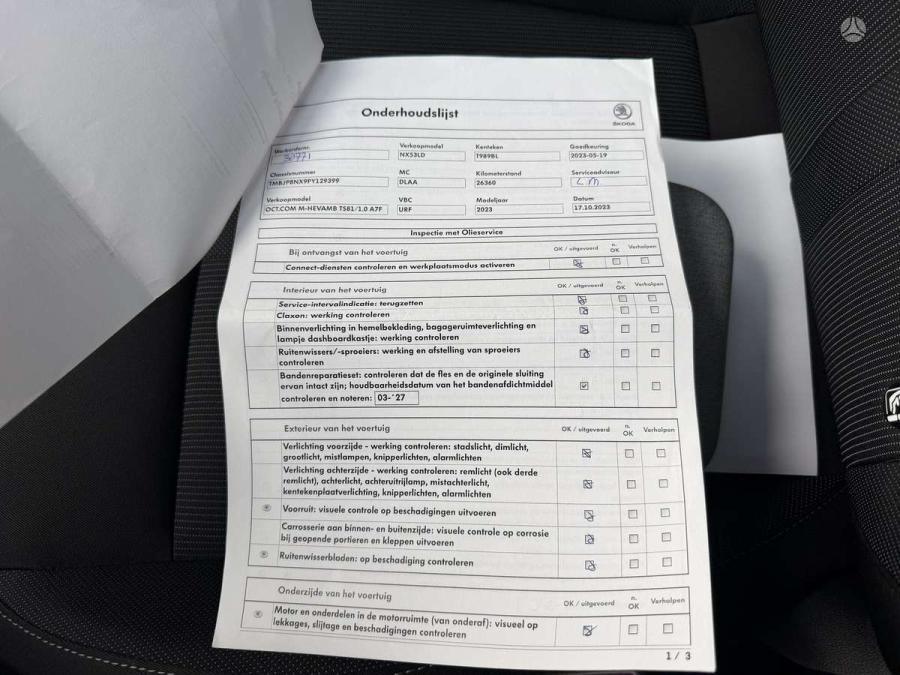 Синий Шкода Октавия 2023 в Каунас, объемом двигателя 1.00 л и пробегом 197 тыс. км за 13000 €, фото 46 на AUTOMOTO.COM.LV