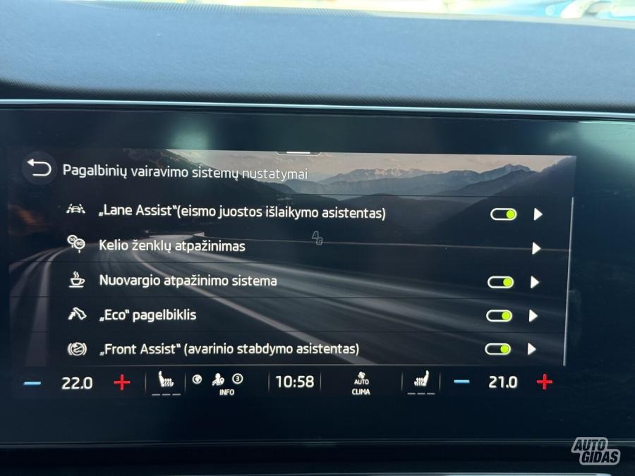 Blue Skoda Octavia 2023 in Vilnius, with an engine capacity of 2.00 L and mileage of 195 thousand km for 13999 €, photo 19 on AUTOMOTO.COM.LV
