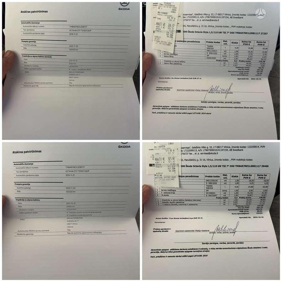 Коричневый Шкода Октавия 2019 в Вильнюс, объемом двигателя 1.50 л и пробегом 92 тыс. км за 14800 €, фото 16 на AUTOMOTO.COM.LV