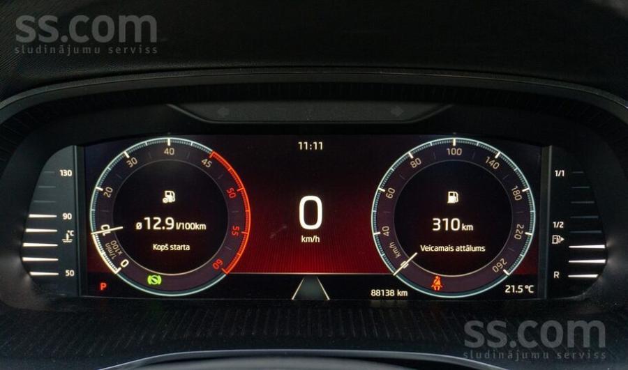 Brown Skoda Octavia 2020 in Riga, with an engine capacity of 2.00 L and mileage of 88 thousand km for 16190 €, photo 26 on AUTOMOTO.COM.LV