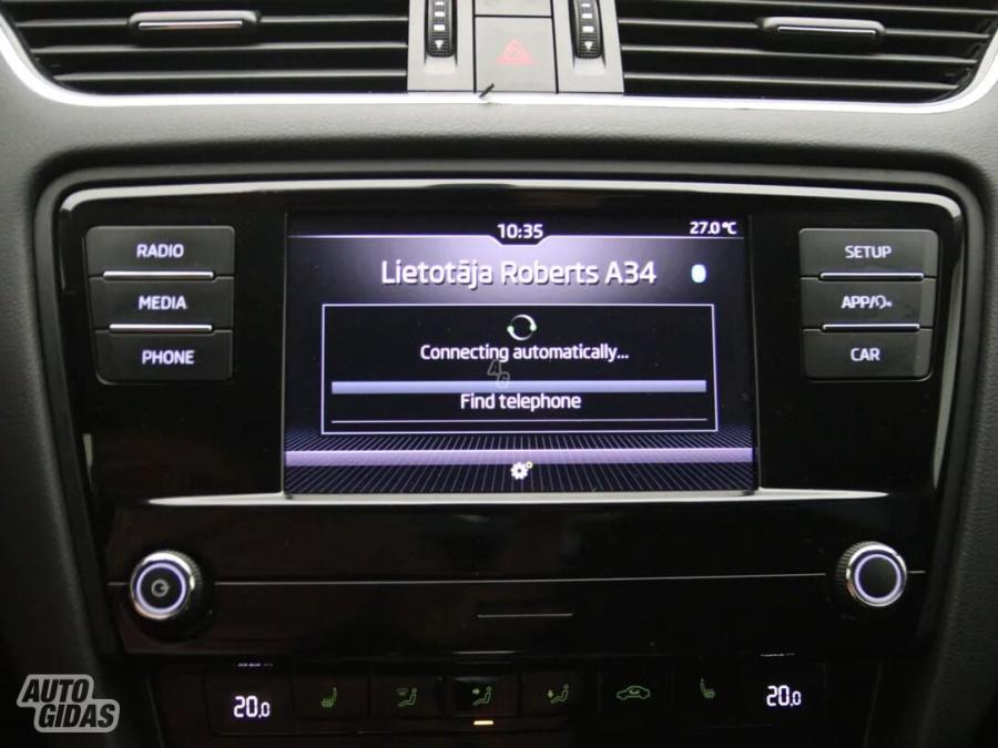 Brown Skoda Octavia 2018 in Vilnius, with an engine capacity of 1.60 L and mileage of 186 thousand km for 10199 €, photo 24 on AUTOMOTO.COM.LV