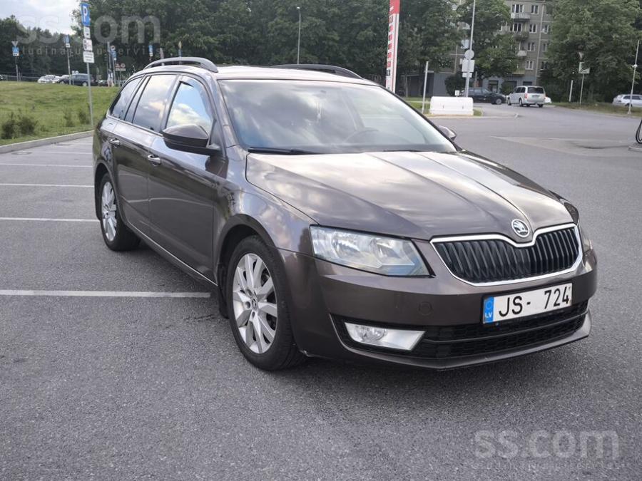 Brown Skoda Octavia 2014 in Riga, with an engine capacity of 1.60 L and mileage of 359 thousand km for 4300 €, photo 1 on AUTOMOTO.COM.LV