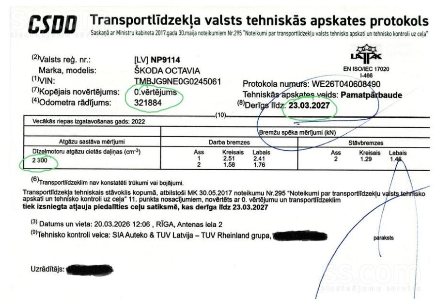 Brown Skoda Octavia 2016 in Riga, with an engine capacity of 1.60 L and mileage of 322 thousand km for 6000 €, photo 10 on AUTOMOTO.COM.LV
