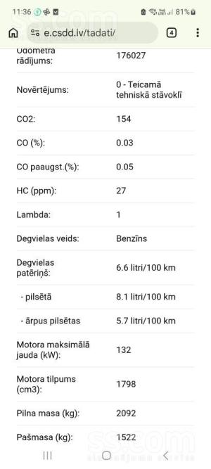Pelēks Skoda Octavia 2016 Jelgava, ar dzinēja tilpumu 1.80 L un nobraukumu 181 tūkst. km par 9500 €, foto 13 vietnē AUTOMOTO.COM.LV