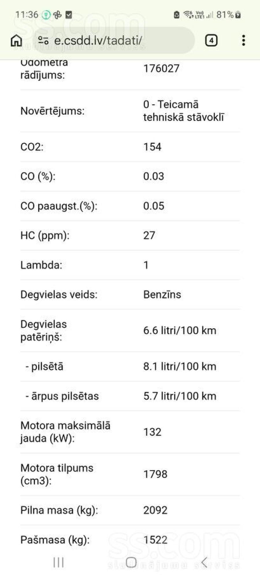 Pelēks Skoda Octavia 2016 Jelgava, ar dzinēja tilpumu 1.80 L un nobraukumu 181 tūkst. km par 9500 €, foto 13 vietnē AUTOMOTO.COM.LV