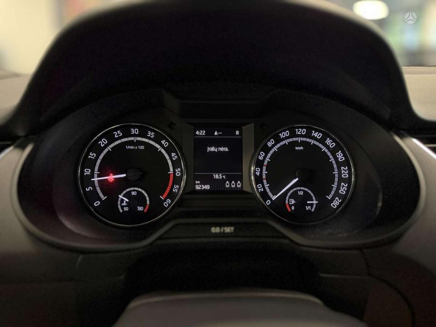 Grey Skoda Octavia 2016 in Klaipeda, with an engine capacity of 1.97 L and mileage of 92 thousand km for 14900 €, photo 19 on AUTOMOTO.COM.LV