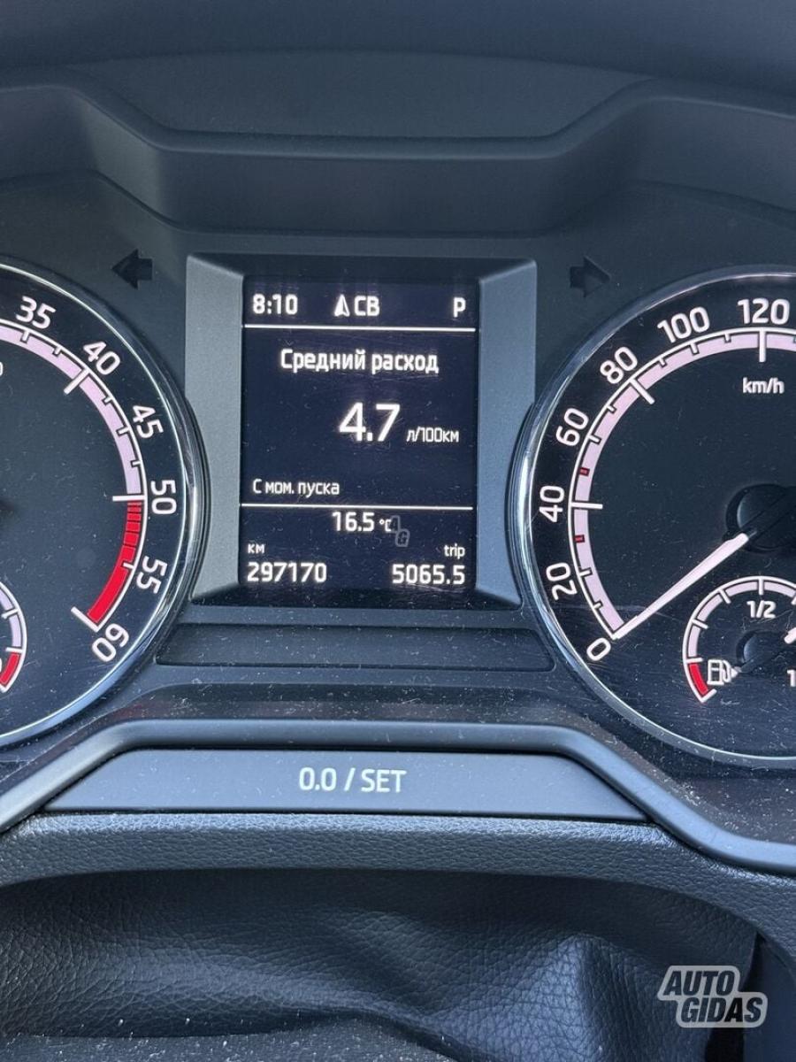 Grey Skoda Octavia 2017 in Vilnius, with an engine capacity of 1.60 L and mileage of 297 thousand km for 7000 €, photo 14 on AUTOMOTO.COM.LV