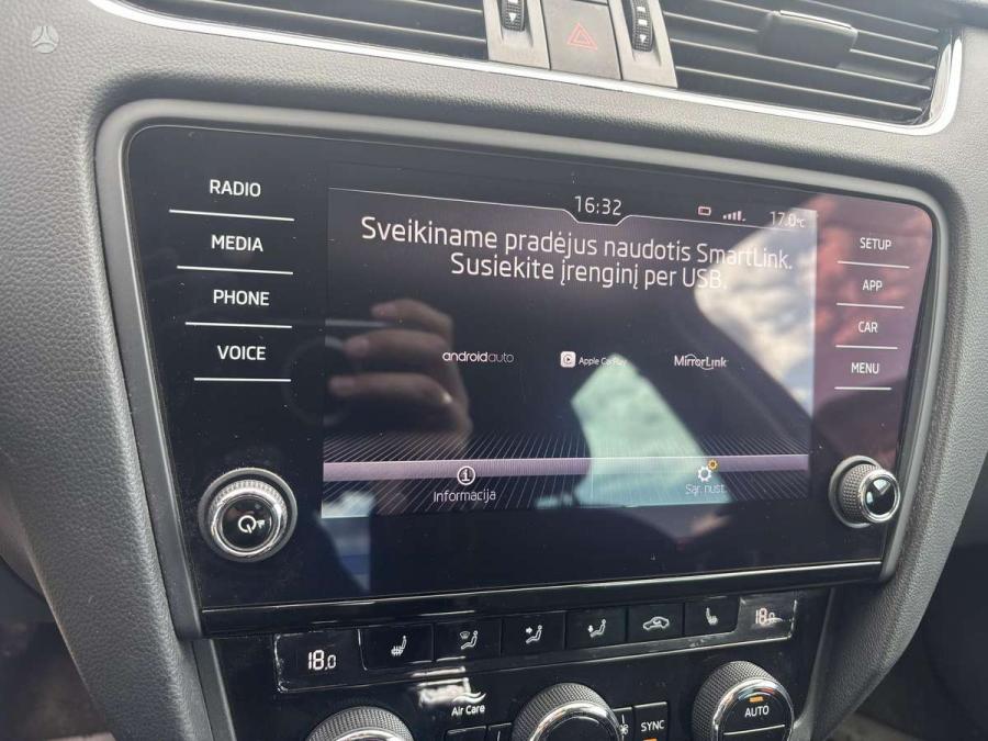 Grey Skoda Octavia 2018 in Vilnius, with an engine capacity of 1.60 L and mileage of 123 thousand km for 9500 €, photo 15 on AUTOMOTO.COM.LV
