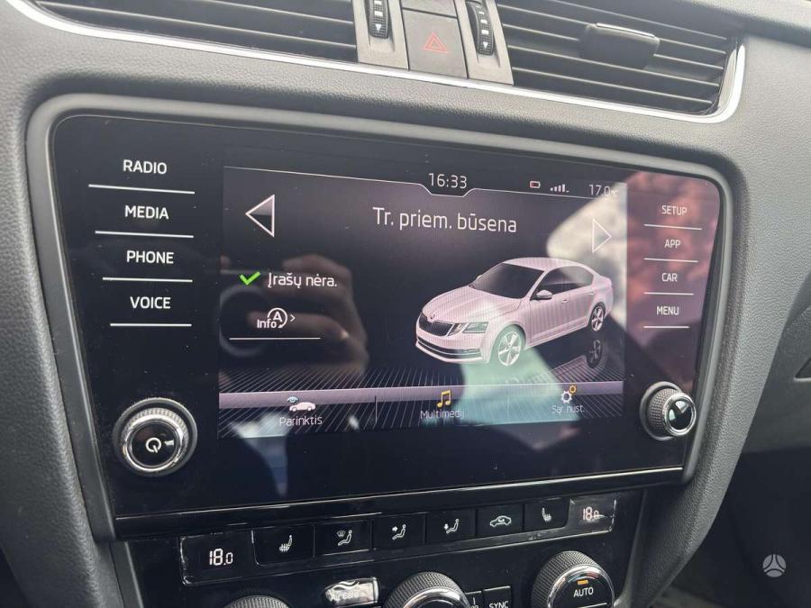 Grey Skoda Octavia 2018 in Vilnius, with an engine capacity of 1.60 L and mileage of 123 thousand km for 9500 €, photo 16 on AUTOMOTO.COM.LV