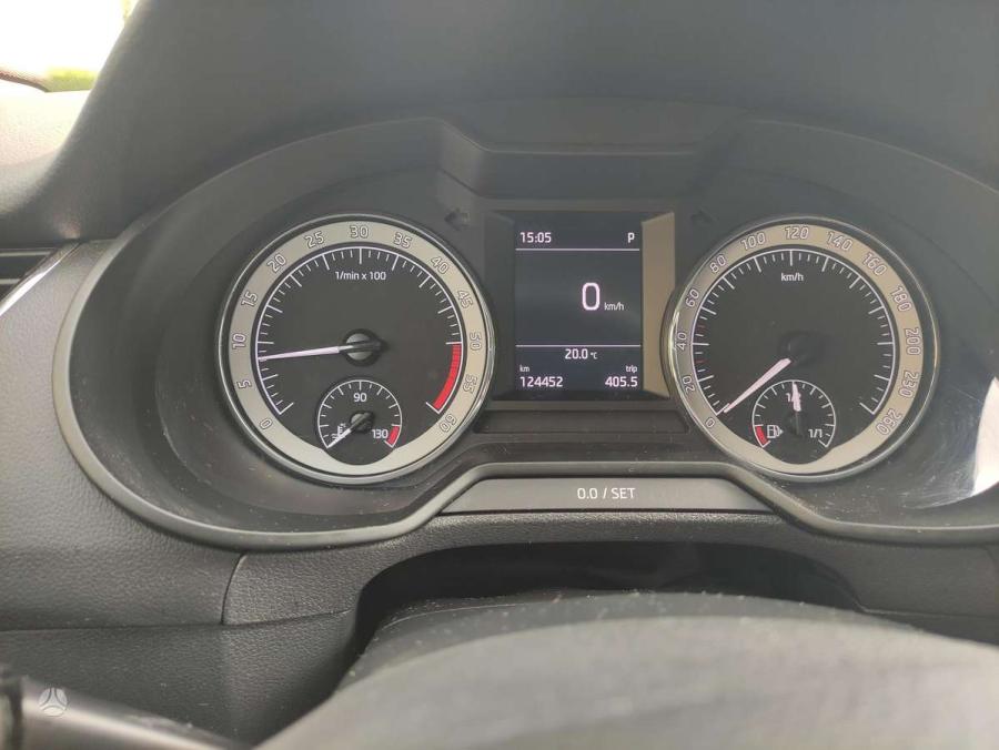 Grey Skoda Octavia 2018 in Panevezys, with an engine capacity of 1.60 L and mileage of 124 thousand km for 10500 €, photo 22 on AUTOMOTO.COM.LV