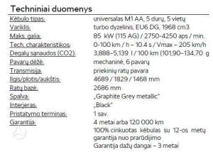 Grey Skoda Octavia 2022 in Vilnius, with an engine capacity of 1.97 L and mileage of 122 thousand km for 14900 €, photo 18 on AUTOMOTO.COM.LV