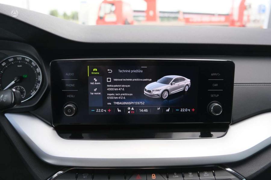 Pelēks Skoda Octavia 2023 Viļņa, ar dzinēja tilpumu 1.97 L un nobraukumu 143 tūkst. km par 16400 €, foto 13 vietnē AUTOMOTO.COM.LV