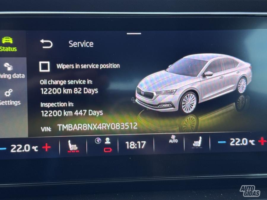 Серый Шкода Октавия 2023 в Авиженяй, объемом двигателя 1.50 л и пробегом 24 тыс. км за 21500 €, фото 26 на AUTOMOTO.COM.LV