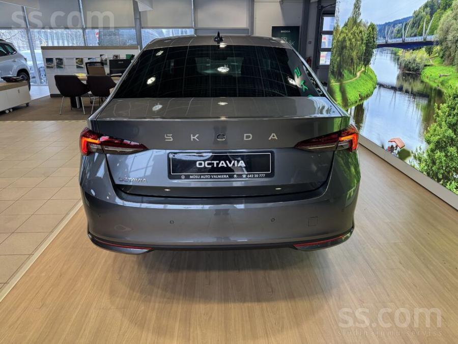 Pelēks Skoda Octavia 2026 Valmiera, ar dzinēja tilpumu 1.50 L un nobraukumu 6 tūkst. km par 23760 €, foto 6 vietnē AUTOMOTO.COM.LV