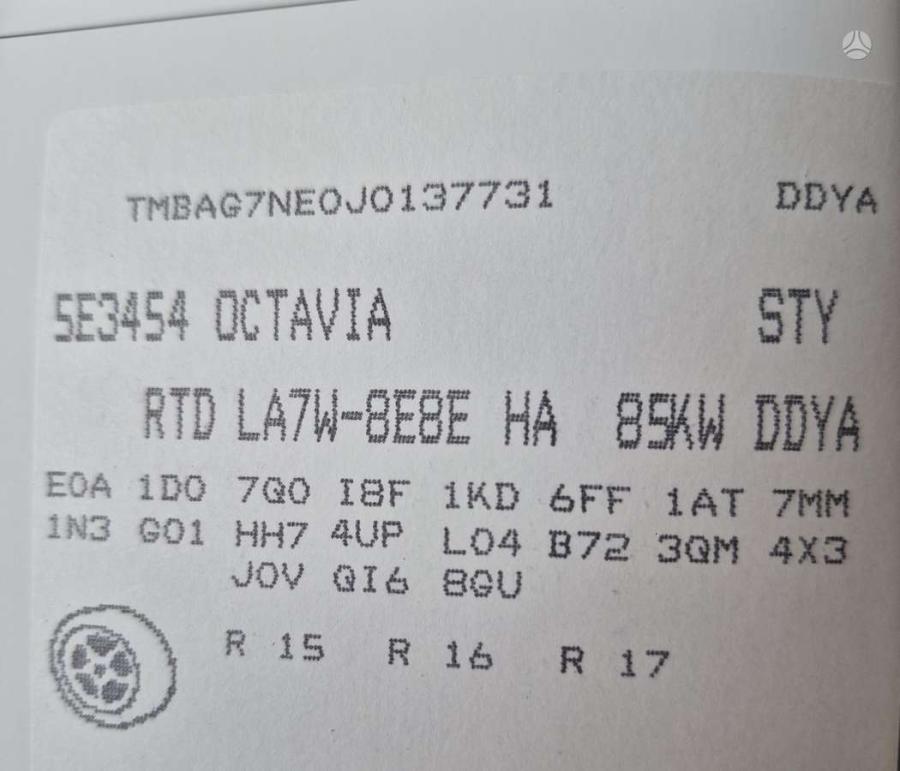Серый Шкода Октавия 2017 в Ширвинтос, объемом двигателя 1.60 л и пробегом 187 тыс. км за 9250 €, фото 13 на AUTOMOTO.COM.LV
