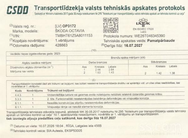 Pelēks Skoda Octavia 2009 Rīga, ar dzinēja tilpumu 1.60 L un nobraukumu 429 tūkst. km par 2650 €, foto 10 vietnē AUTOMOTO.COM.LV