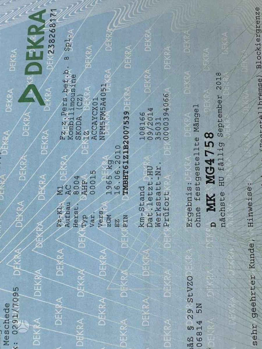 Серый Шкода Октавия 2010 в Шилуте, объемом двигателя 1.60 л и пробегом 155 тыс. км за 3950 €, фото 18 на AUTOMOTO.COM.LV