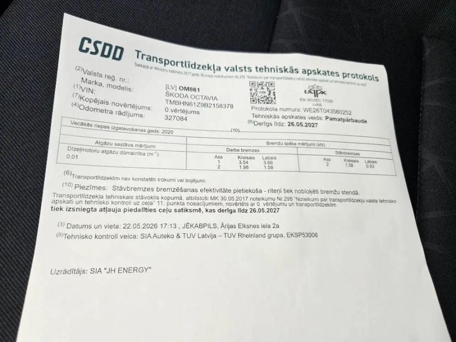 Серый Шкода Октавия 2011 в Екабпилс, объемом двигателя 2.00 л и пробегом 328 тыс. км за 4890 €, фото 33 на AUTOMOTO.COM.LV