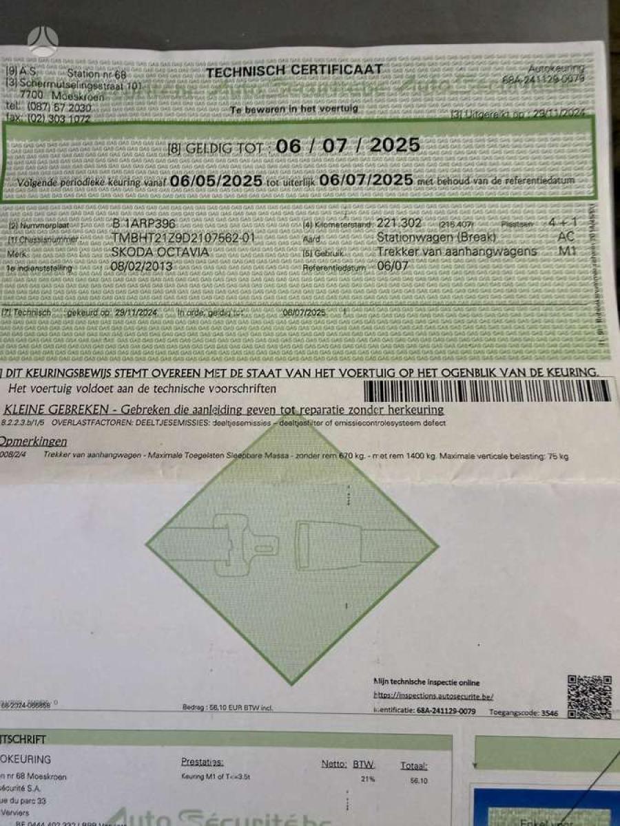 Pelēks Skoda Octavia 2013 Ukmergė, ar dzinēja tilpumu 1.60 L un nobraukumu 230 tūkst. km par 4100 €, foto 12 vietnē AUTOMOTO.COM.LV