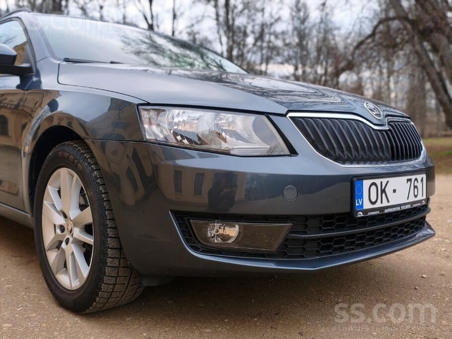 Grey Skoda Octavia 2014 in Preili, with an engine capacity of 2.00 L and mileage of 251 thousand km for 8490 €, photo 7 on AUTOMOTO.COM.LV