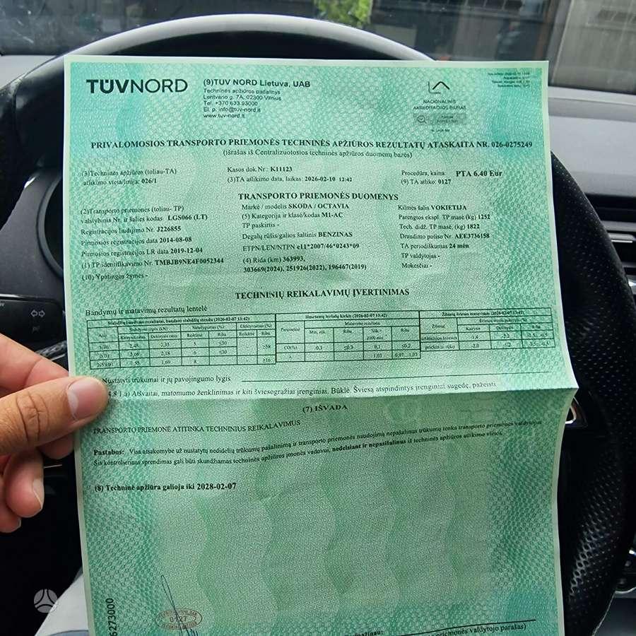 Серый Шкода Октавия 2014 в Вильнюс, объемом двигателя 1.20 л и пробегом 377 тыс. км за 3200 €, фото 16 на AUTOMOTO.COM.LV