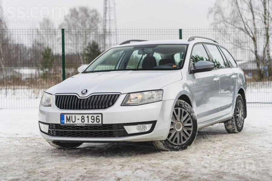 Grey Skoda Octavia 2015 in Riga, with an engine capacity of 1.60 L and mileage of 378 thousand km for 5990 €, photo 1 on AUTOMOTO.COM.LV